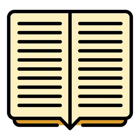 Open Book Report Icon Color Outline Vector 15091614 Vector Art At Vecteezy