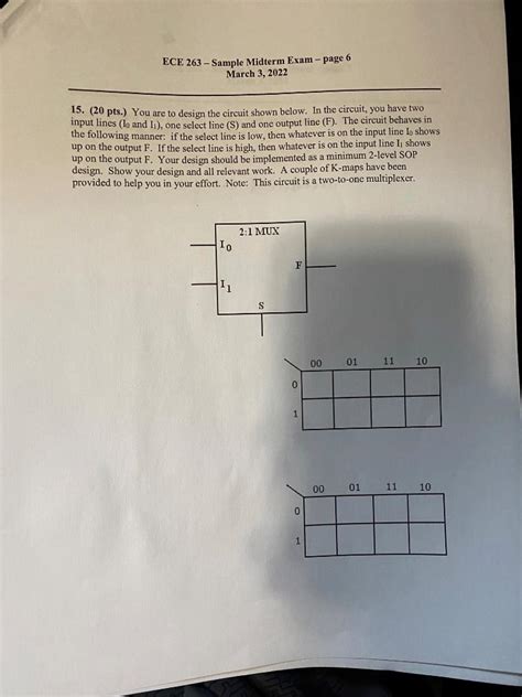 Solved Ece 263 Sample Midterm Exam Page 6 March 3 2022