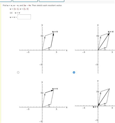 [answered] find u v u v and 2u 4v then sketch each resultant vector u 3