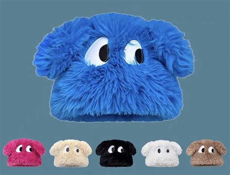 당일출고귀여운 강아지 모자 러블리 큰눈 귀달린 모자 겨울 방한모자 털모자 귀도리 Y2k Bb 에이블리