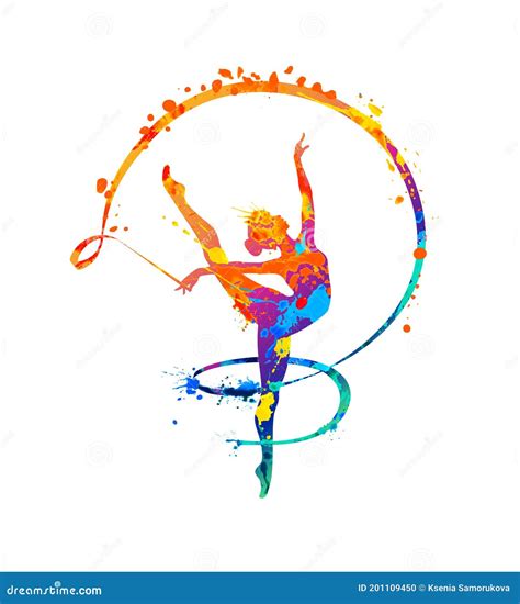 Illustration Of Rhythmic Gymnastic Girl Stock Vector Mitay Hot Sex