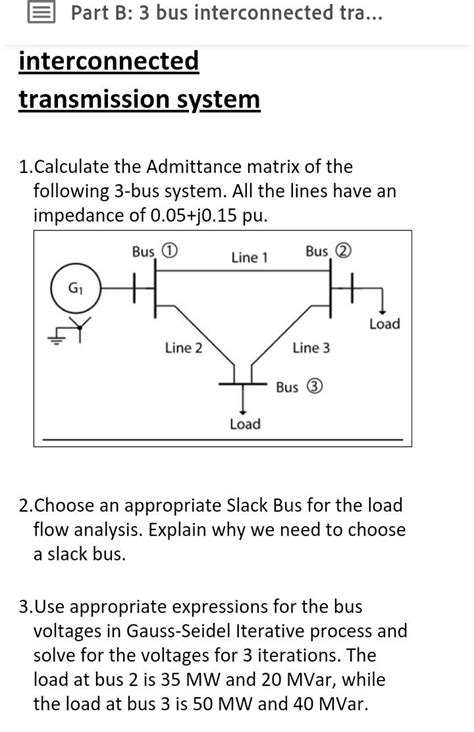 solved part b 3 bus interconnected tra interconnected