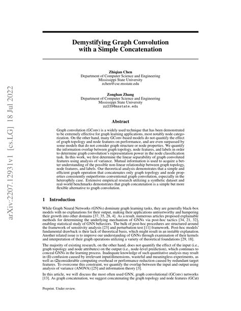 Pdf Demystifying Graph Convolution With A Simple Concatenation