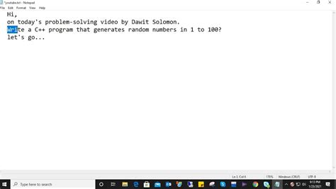 Random Numbers Generator In C Youtube