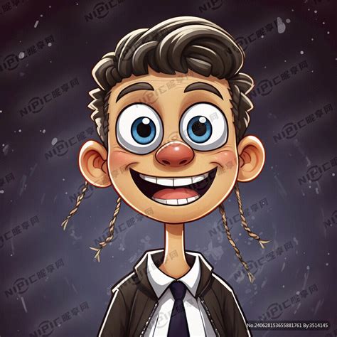 Ai创作图卡通 辫子哥 昵图网