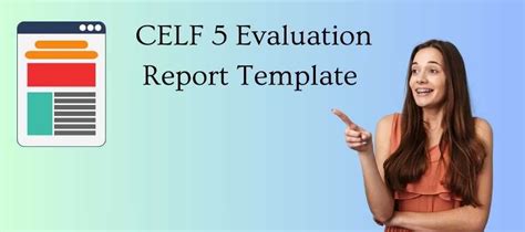 Clinical Evaluation Of Language Fundamentals Th Edition Report Template Examples