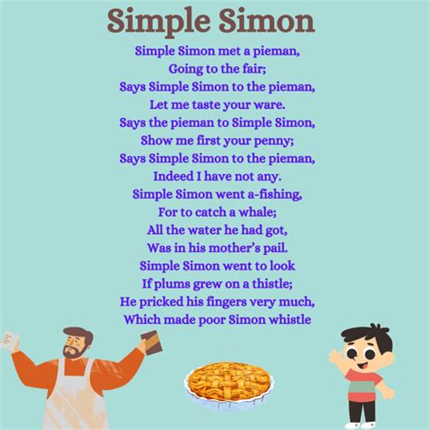 Simple Simon Printable Lyrics Origins And Video