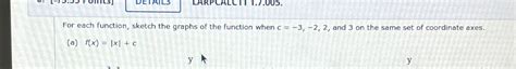 Solved For Each Function Sketch The Graphs Of The Function