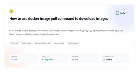 Docker Pull 명령어 사용법 Docker 이미지 다운로드 가이드 Labex