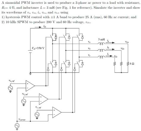 A Sinusoidal Pwm Inverter Is Used To Produce A 3 Phase Ac Power To A Load With Resistance Rl
