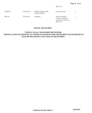 My Joint Service Transcript JST Army PDF