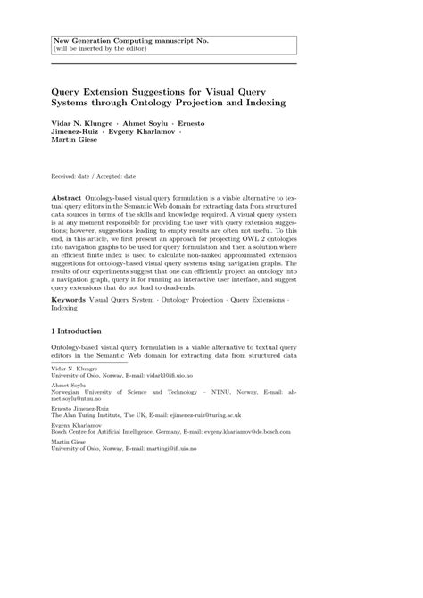 Pdf Query Extension Suggestions For Visual Query Systems Through