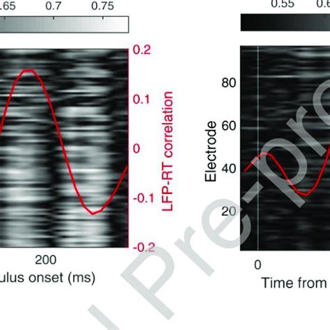 temporal alignment of the behavioral component of the lfp to visual