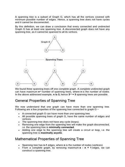 A Spanning Tree Is A Subset Of Graph G Pdf Algorithms And Data Structures Algorithms