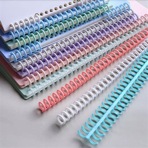 30 5 Holes Plastic Ring Binder Notebook Cover For A4 B5 A5 A6 Cuttable Ring Binding Spines