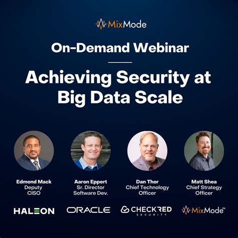 Mixmode On Linkedin Webinar Achieving Security At Big Data Scale