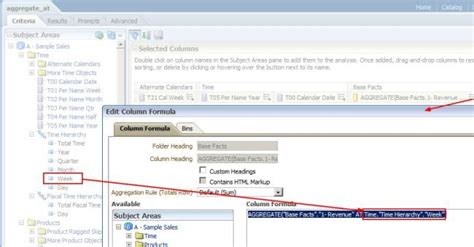 Obiee 10g11g Period To Period Comparison With The Ago Function
