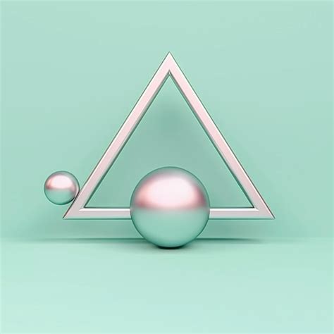 free photo 3d rendering of triangle