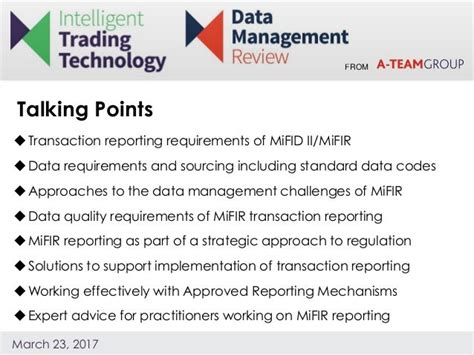 Mifid Ii Data For Transaction Reporting