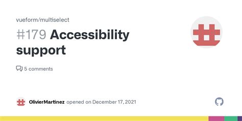Accessibility Support Issue 179 Vueform Multiselect GitHub