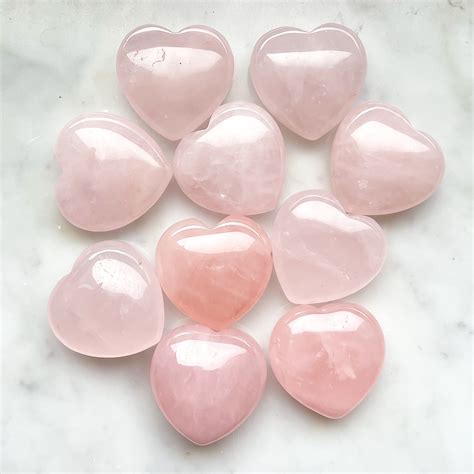 Rose Quartz Hearts Ethically Sourced — Ivylight Rose Quartz Love