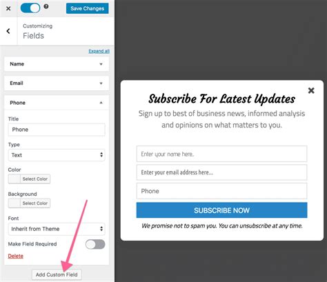 Adding Custom Fields To Your Optin Form In WordPress MailOptin