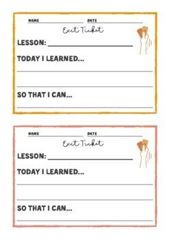 Exit Tickets By Olive Education TPT