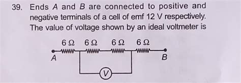 Ends A And B Are Connected To Positive And Negative Terminals Of A Ce