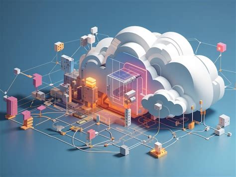 Premium Photo Securing The Future Cloud Networking Crypto AI And Firewall Network Security