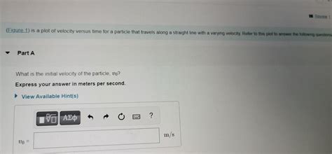 Solved A Common Graphical Representation Of Motion Along A