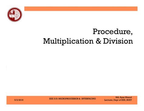 Procedure Multiplication Divisionpdf