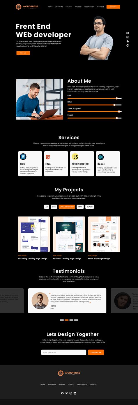 Landing Page Behance