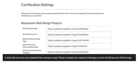 Responsive Web Design Claim Certification Issue · Issue 17698 · Freecodecampfreecodecamp · Github