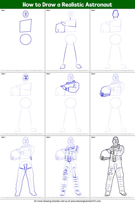 How To Draw A Realistic Astronaut Other Occupations Step By Step DrawingTutorials101 Com