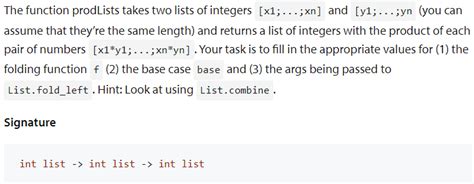 Solved The Function Prodlists Takes Two Lists Of Integers