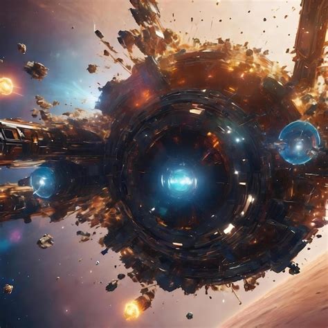 Premium Ai Image Technology Particles In Space