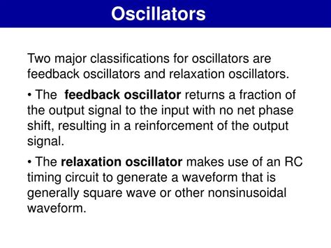 PPT CHAPTER OSCILLATORS PowerPoint Presentation Free Download