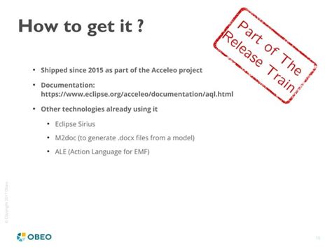Eclipse Modeling Guided Tour Acceleo Query Language Aql Ppt