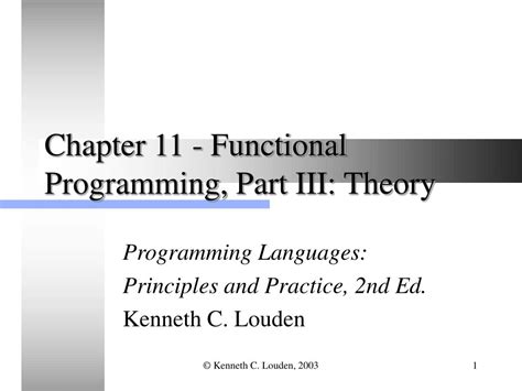 Ppt Chapter 11 Functional Programming Part Iii Theory Powerpoint