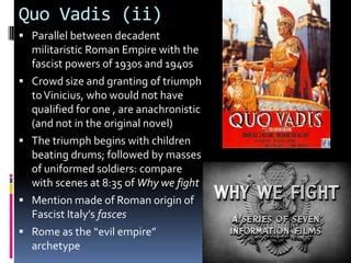 The Fall Of The Roman Empire On Film Pptx