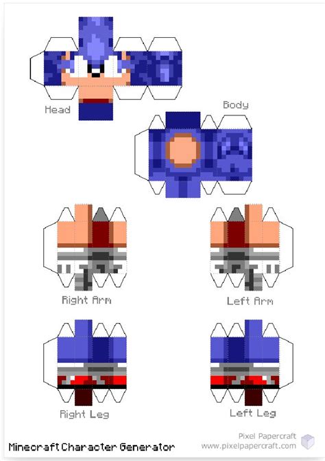 Sonic Paper Craft Ideias De Minecraft Molde Dos Minions Blocos De