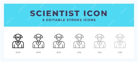 Premium Vector Scientist Icon In Filled Thin Line Outline Stroke And Flat Style