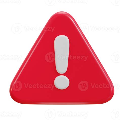 3d Exclamation Sign Warning Or Danger Risk Message Alert Problem Icon 30763245 Png