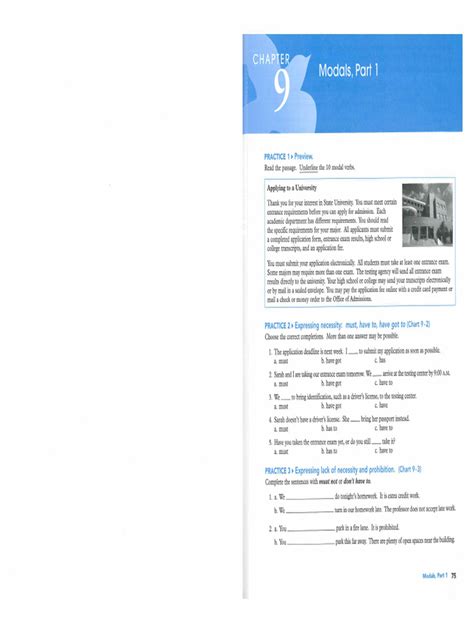 【workbook】chap9 Modals Part1 Pdf