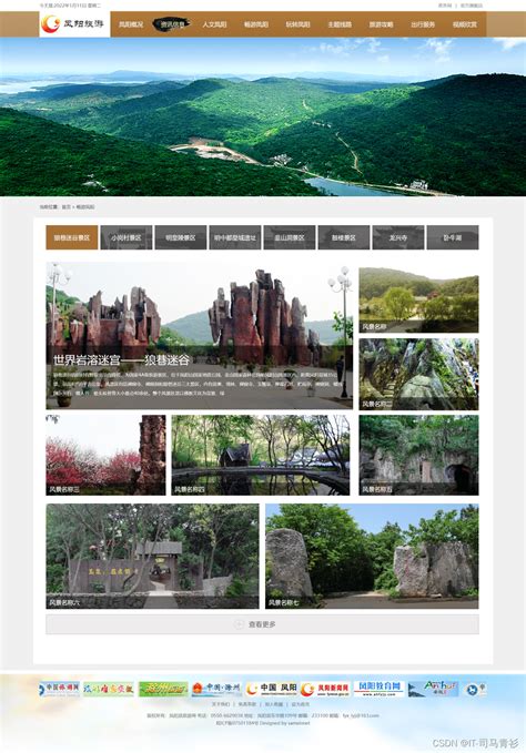 用divcss技术设计的凤阳旅游网站（web前端网页制作课作业）htmlcssjavascript Csdn博客