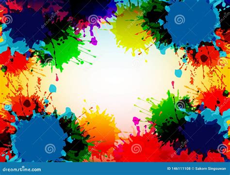 Abstract Vector Splatter Colorful Background Design Illustration