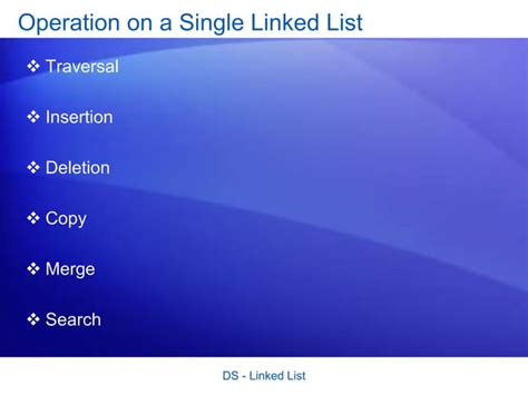 Linked List Basics Ppt