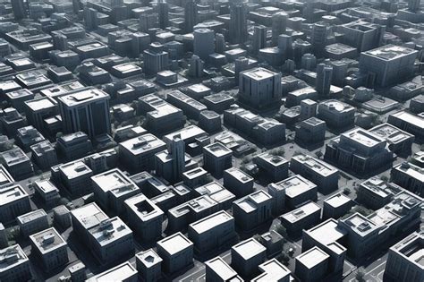 Premium Photo Synthetic City Grid