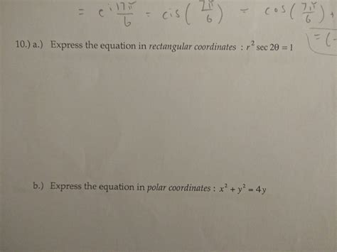 Solved Express The Equation In Rectangular Coordinates R 2