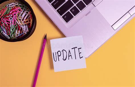 Handwriting Text Writing Update Concept Meaning By Adding New